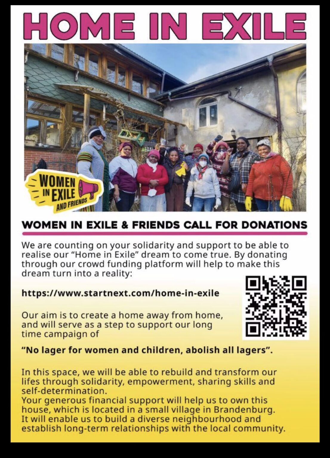 Stein für Stein gegen Lager! – Women In Exile & Friends